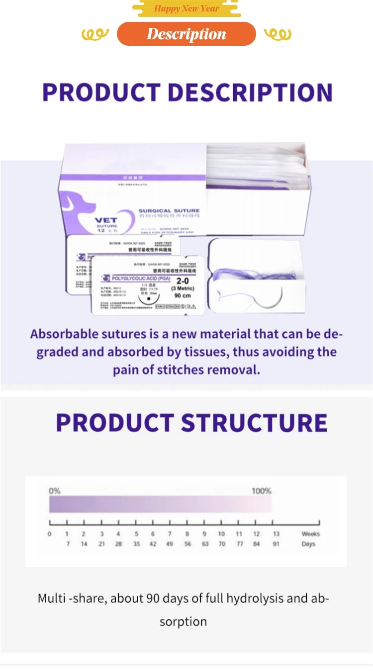 Suture Kit 10# Animal Veterinary Suture Needle Surgical Needle ...