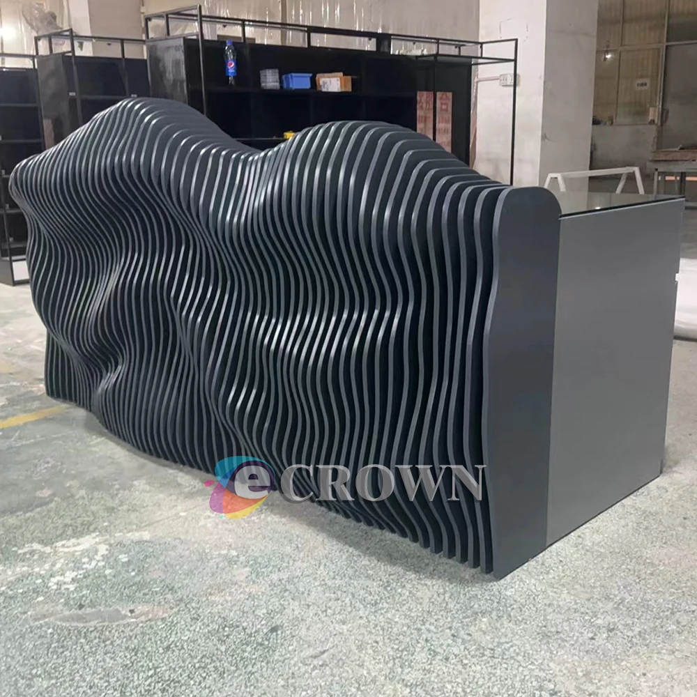 Watch design curved design cashier table Cash Register store design ...