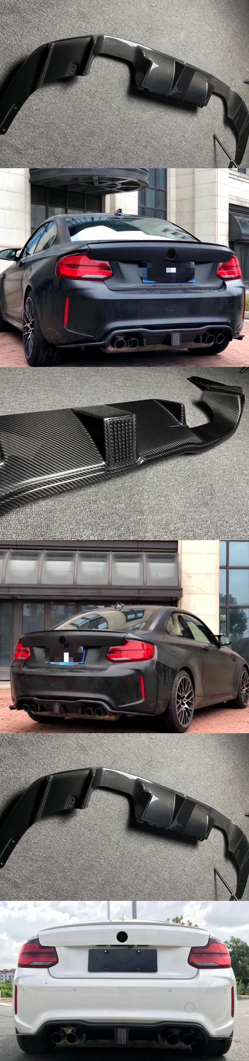 2015y+ F87 M2 Carbon Fiber K-style Rear Diffuser With Brake Light M2 ...