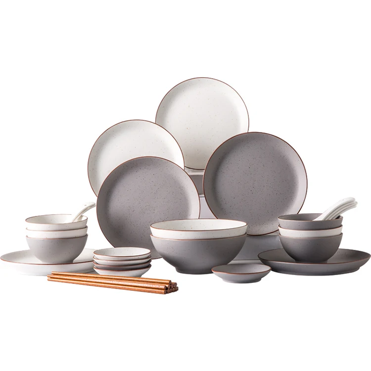 Ceramic Plates Sets Used Sublimation Bone China Black White Colored ...