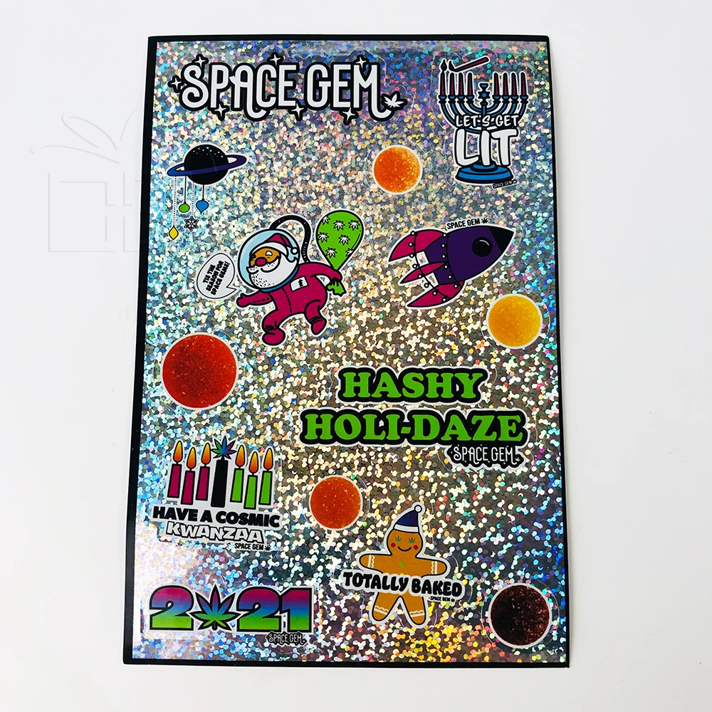 Die Cut Waterproof Shinny Holographic Vinyl Sticker Custom Logo ...