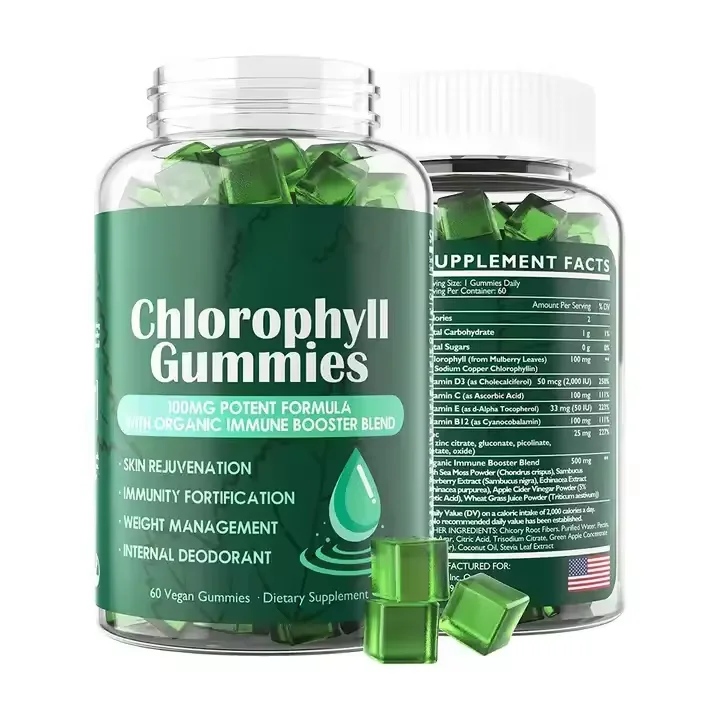 Oem Chlorophyll Gummies Chlorophyllin Extract Gummy Candy With Vitamin ...