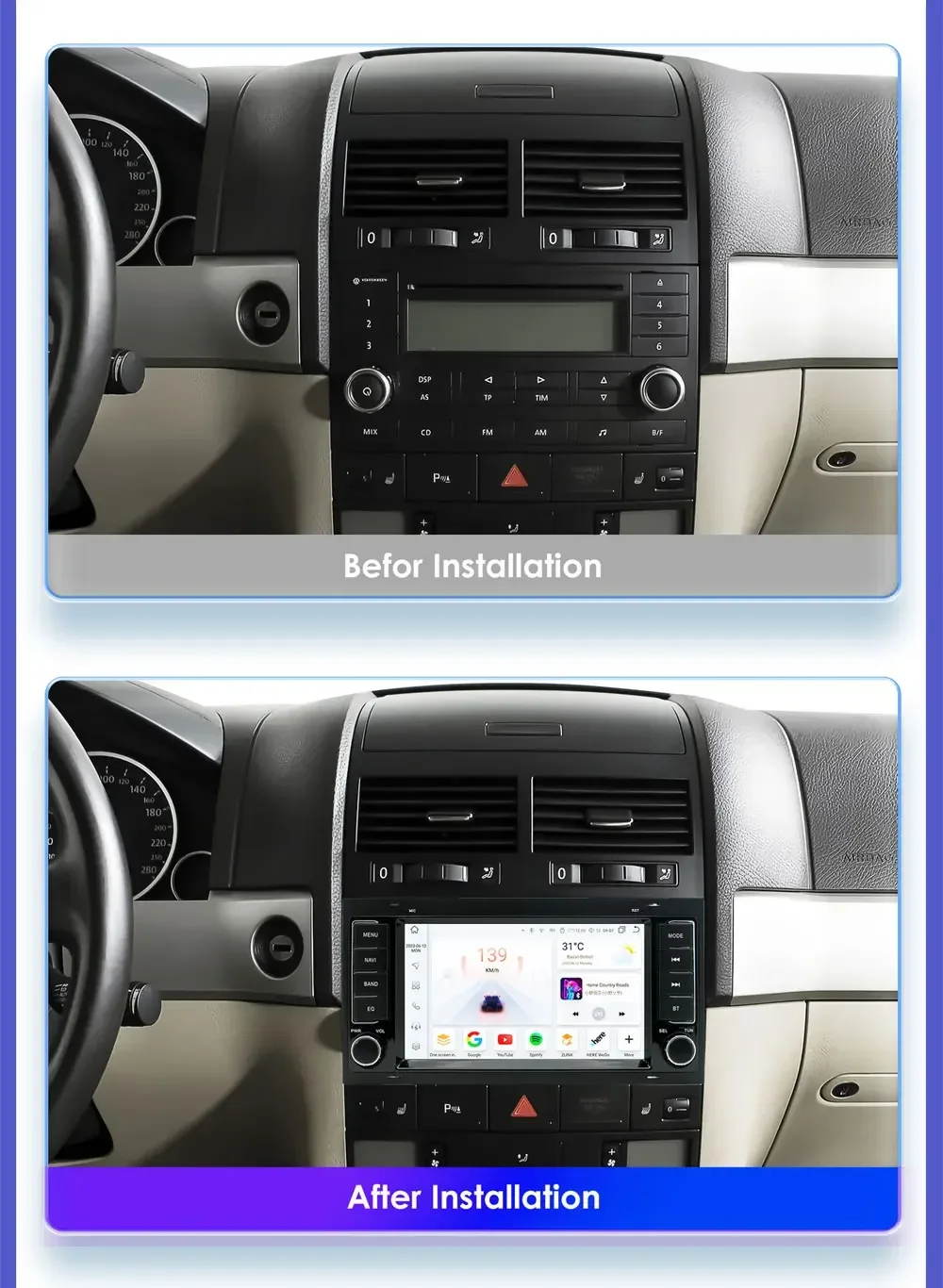 Volkswagen Touareg 2004-2011 Android Car Radio & Navigation 2 Din