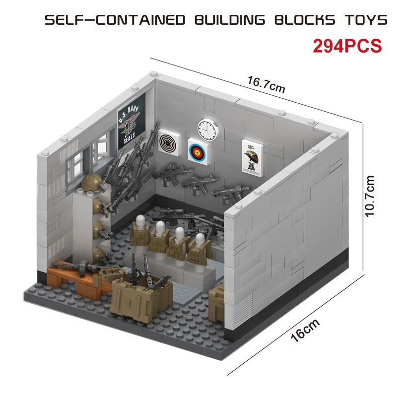 Military Base Army Base Building Blocks Sets WW2 Battle Brick Armory ...