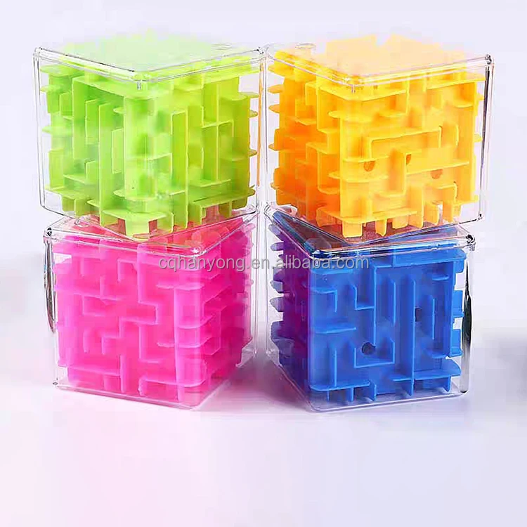 Maze Cube Piggy Bank Transparent Money Box 3d Small Puzzle Coin Bank ...