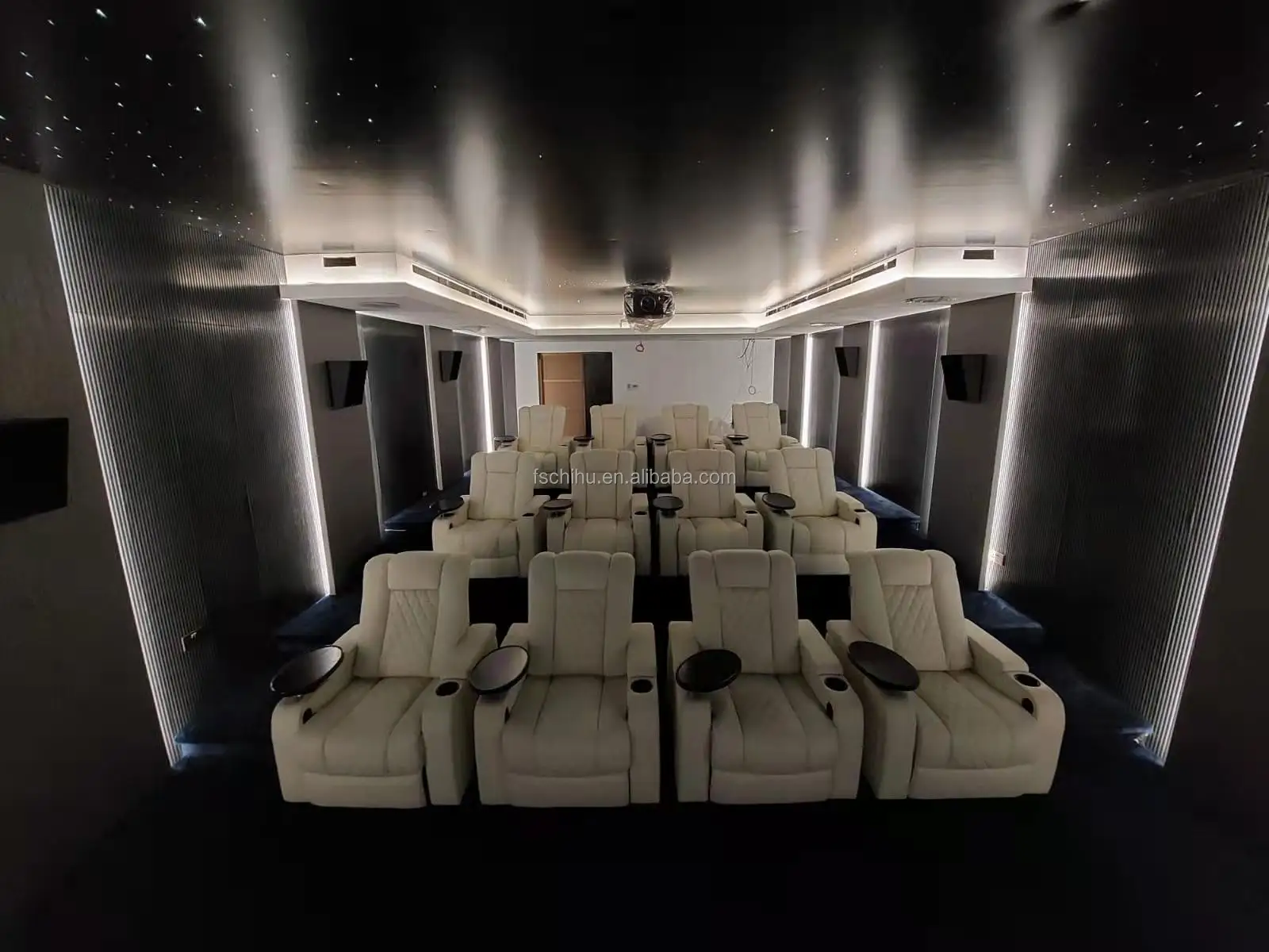 Electric Recliner Theater Furniture - Velvet Cinema Seats