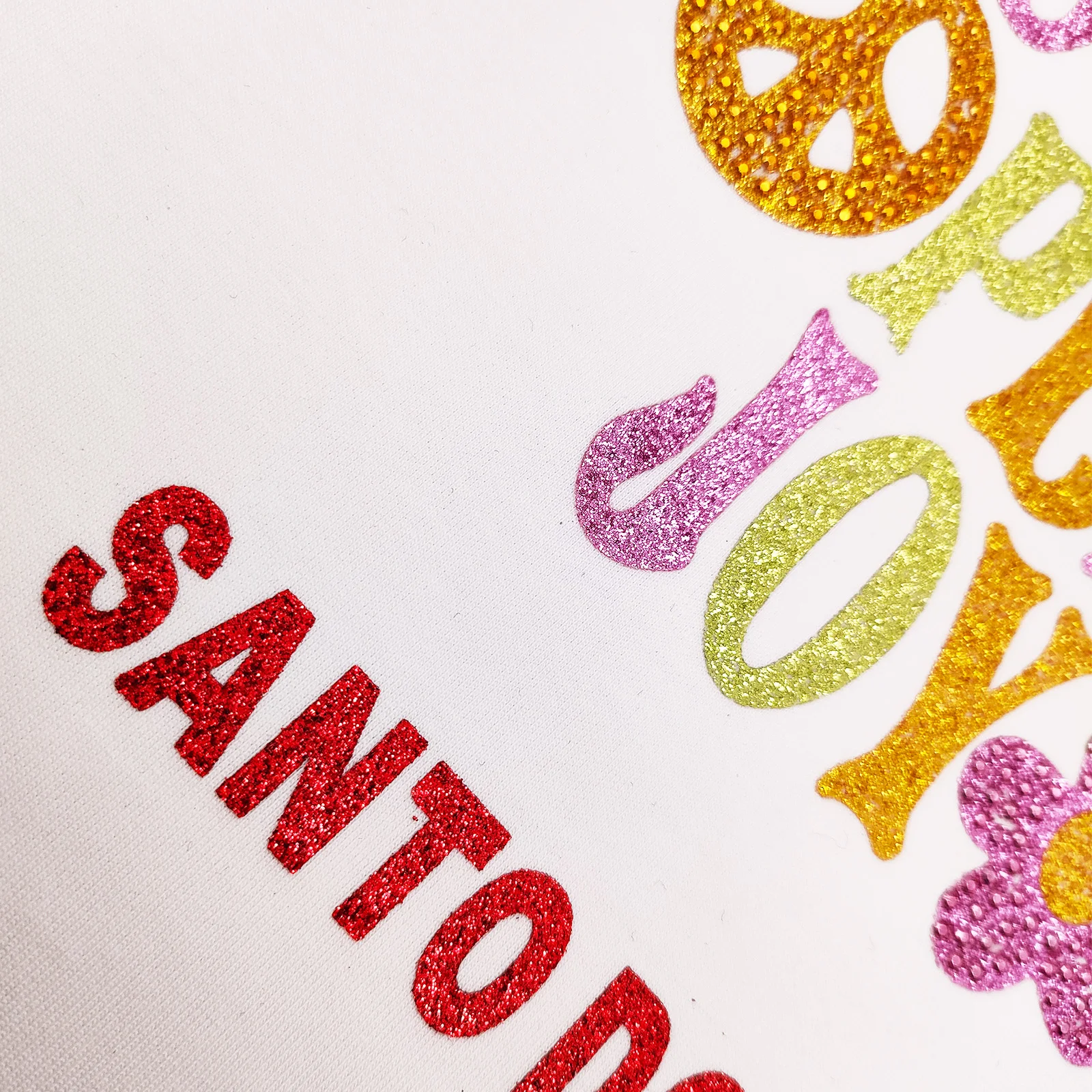 EYD Daily Live Custom Slogan Design Flocking Felt Glitter Studs and ...