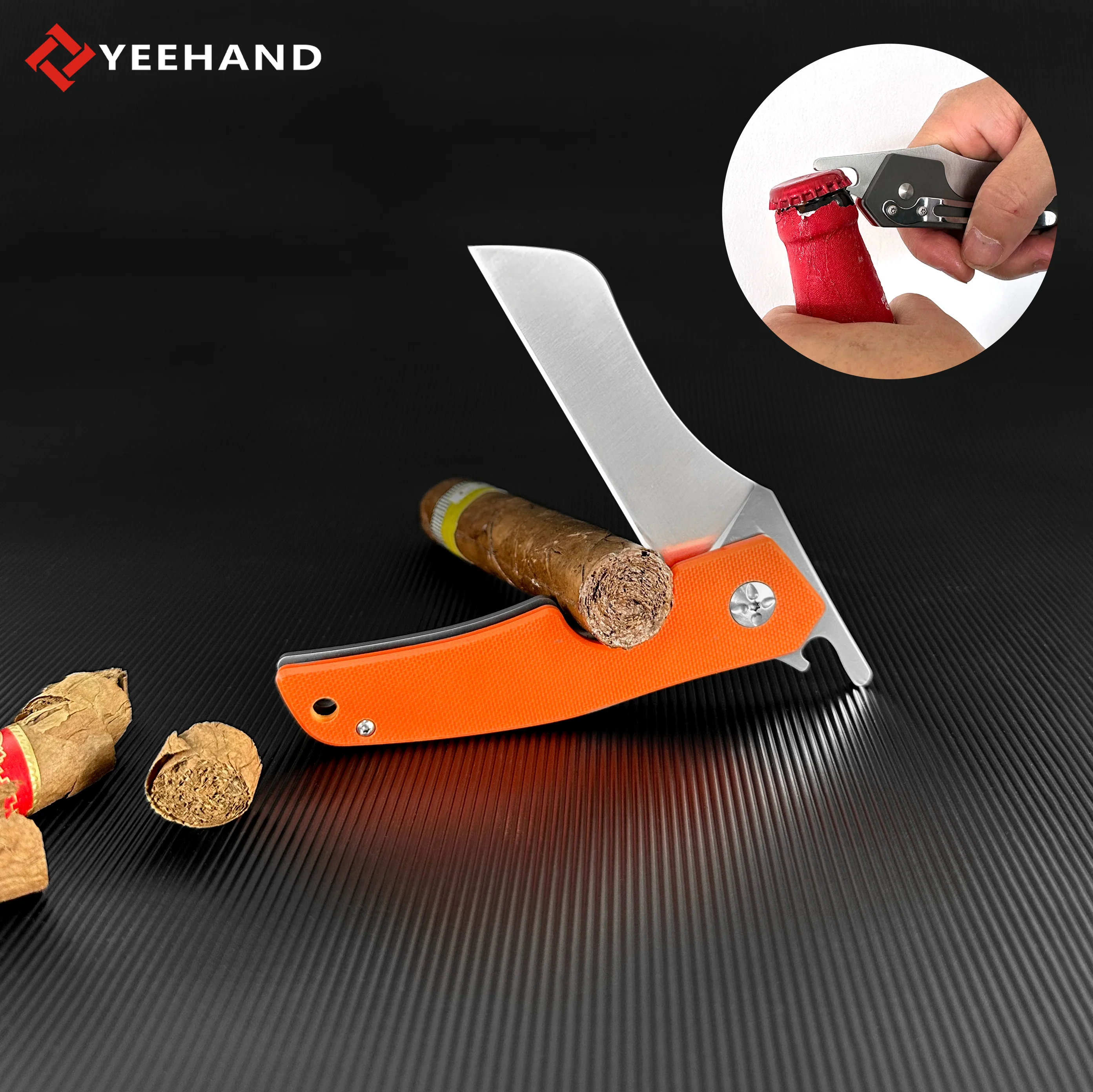 High Quality Titanium Handle Cigar Cutter Folding Knife With Bottle ...