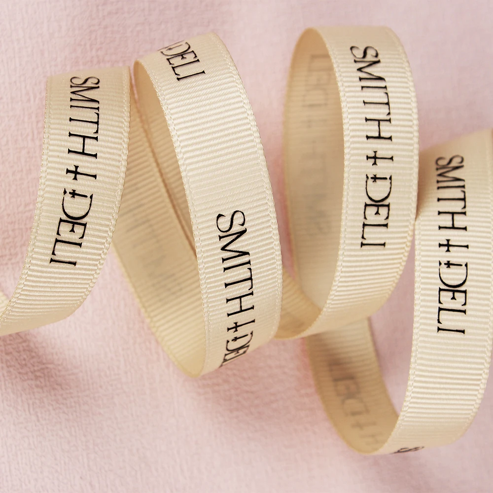 Customized Logo Printed Gross Grain Ribbon Roll Factory Wholesale Satin ...