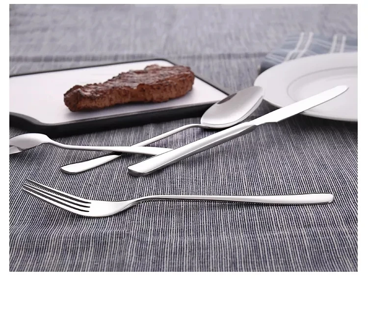 Modern 410 Stainless Steel Flatware Sets for Restaurants