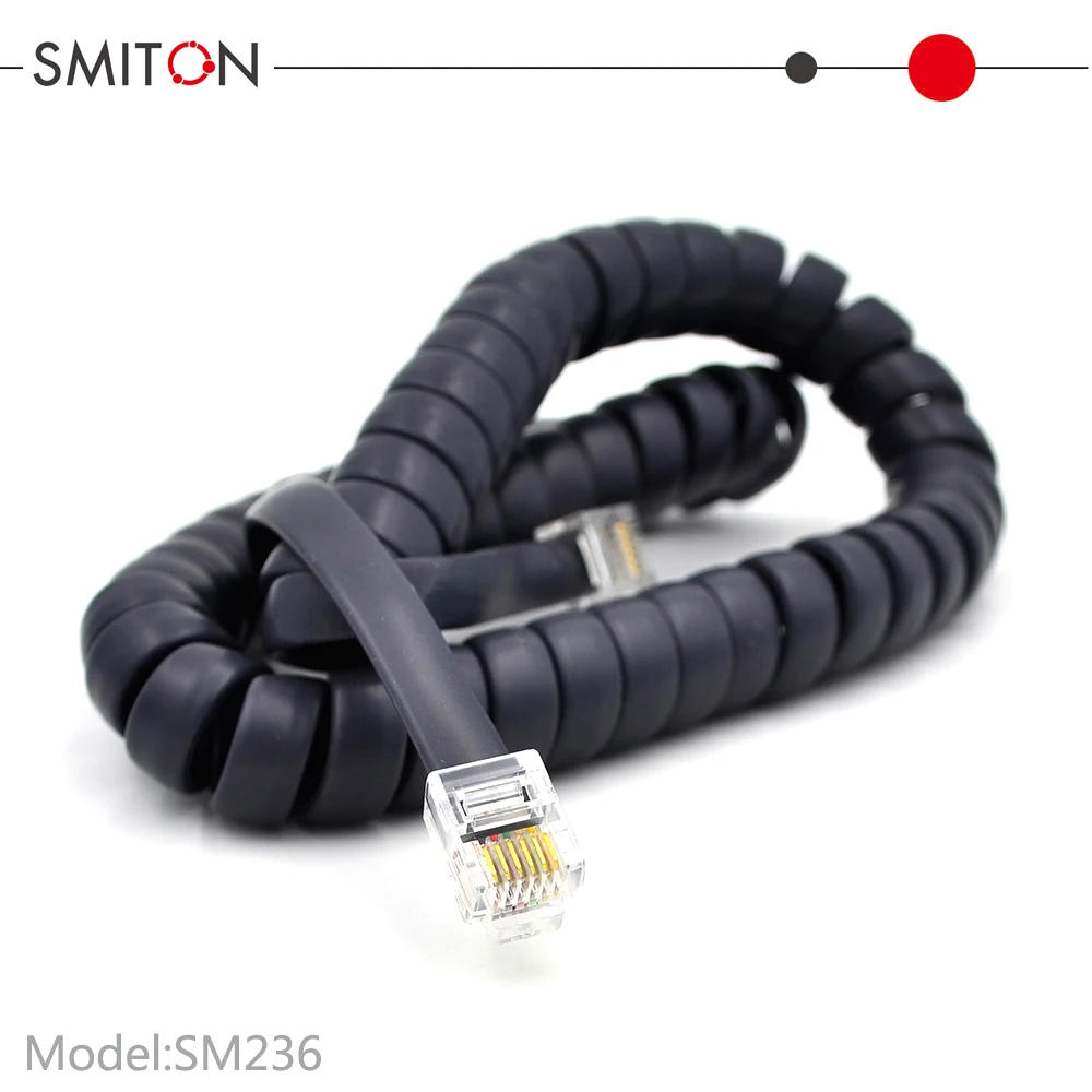 Customized Coiled Rj12 Phone Cable Spiral Rj12 Telephone Cord Curly ...
