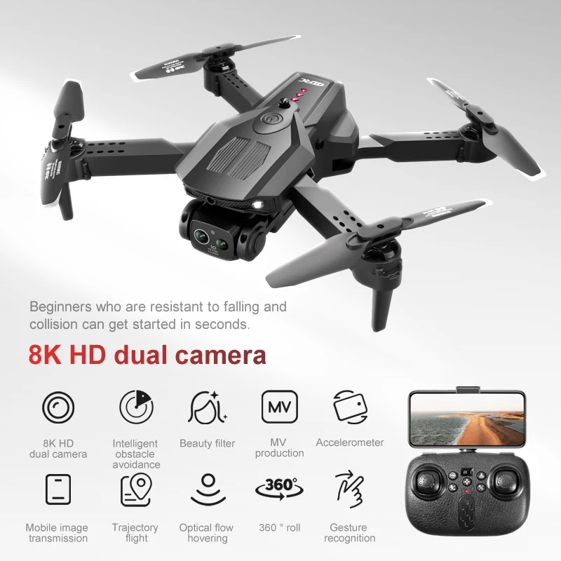 V32 360 Degree Obstacle Avoidance Headless Mode Optical Flow 150m 15min
