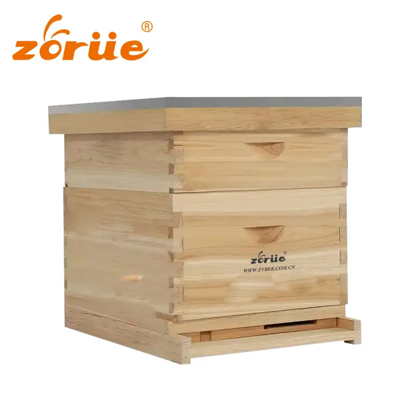 Wholesale Wax Coated Wooden Langstroth Bee Hive Box 3 Layers
