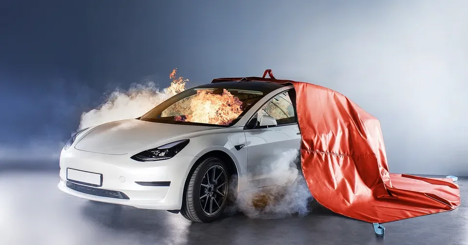 High Temperature Resistance Fireproof Large Satin Customized Color Car ...