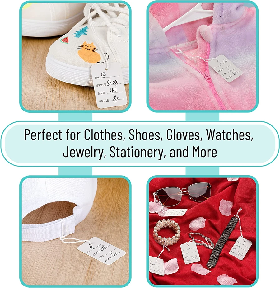 Paper Garment Hang Tag Labels - Customizable Clothing Tags