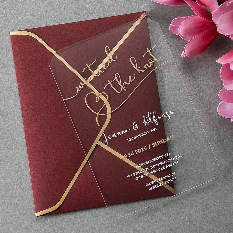 Transparent Acrylic Wedding Invitation Card Acrylic Sheet For ...
