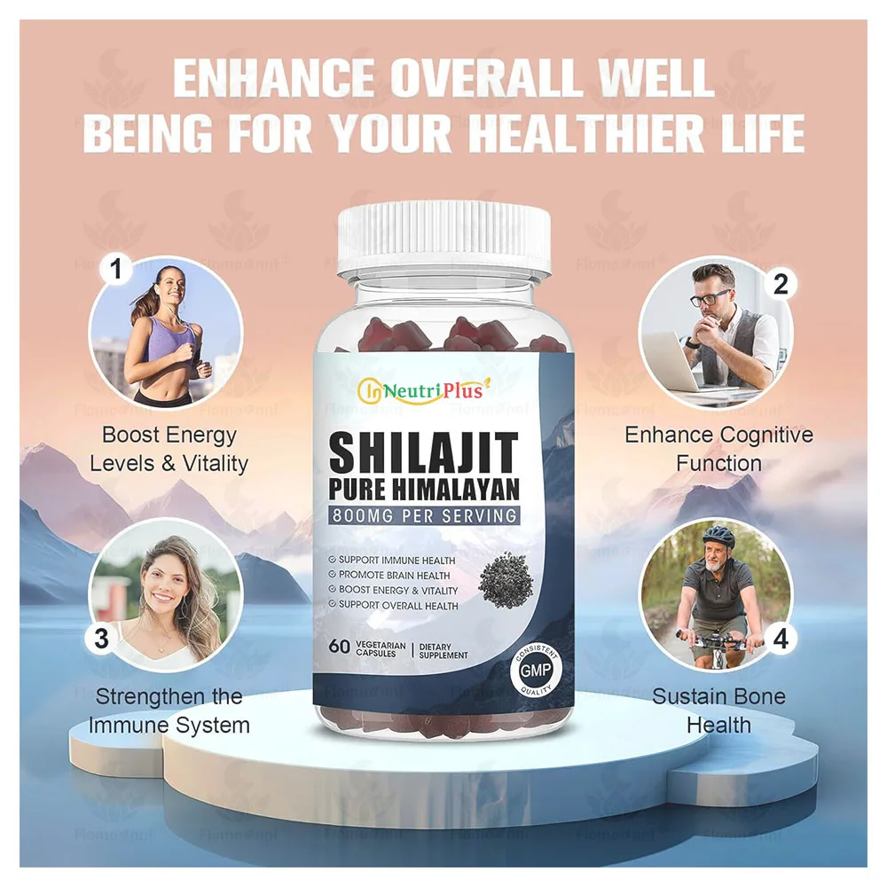Private Label Pure Himalayan Organic Shilajit Gummies - 800 Mg Natural ...