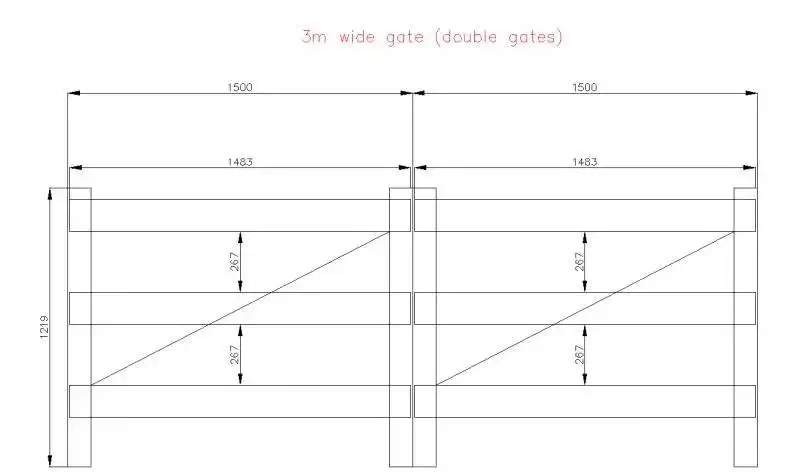 UPVC Horse Fence 3m Gate - Durable & Customizable Design