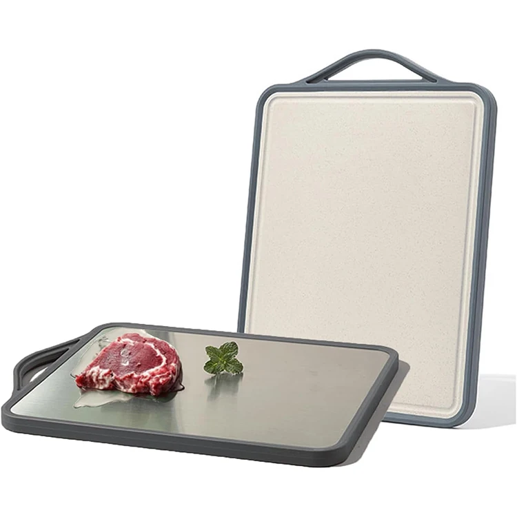 WDF Metal Titanio Pure Steel Stainless Aluminum Chopping Board Double ...