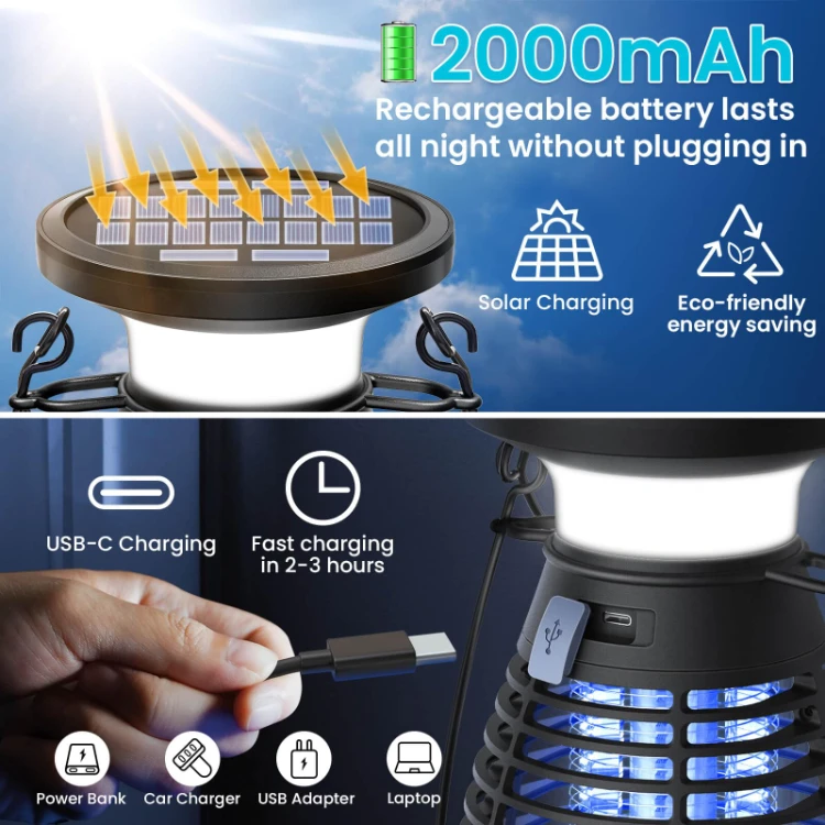 Customization Logo Camping Transformer Handheld Bug Zapper Racket ...