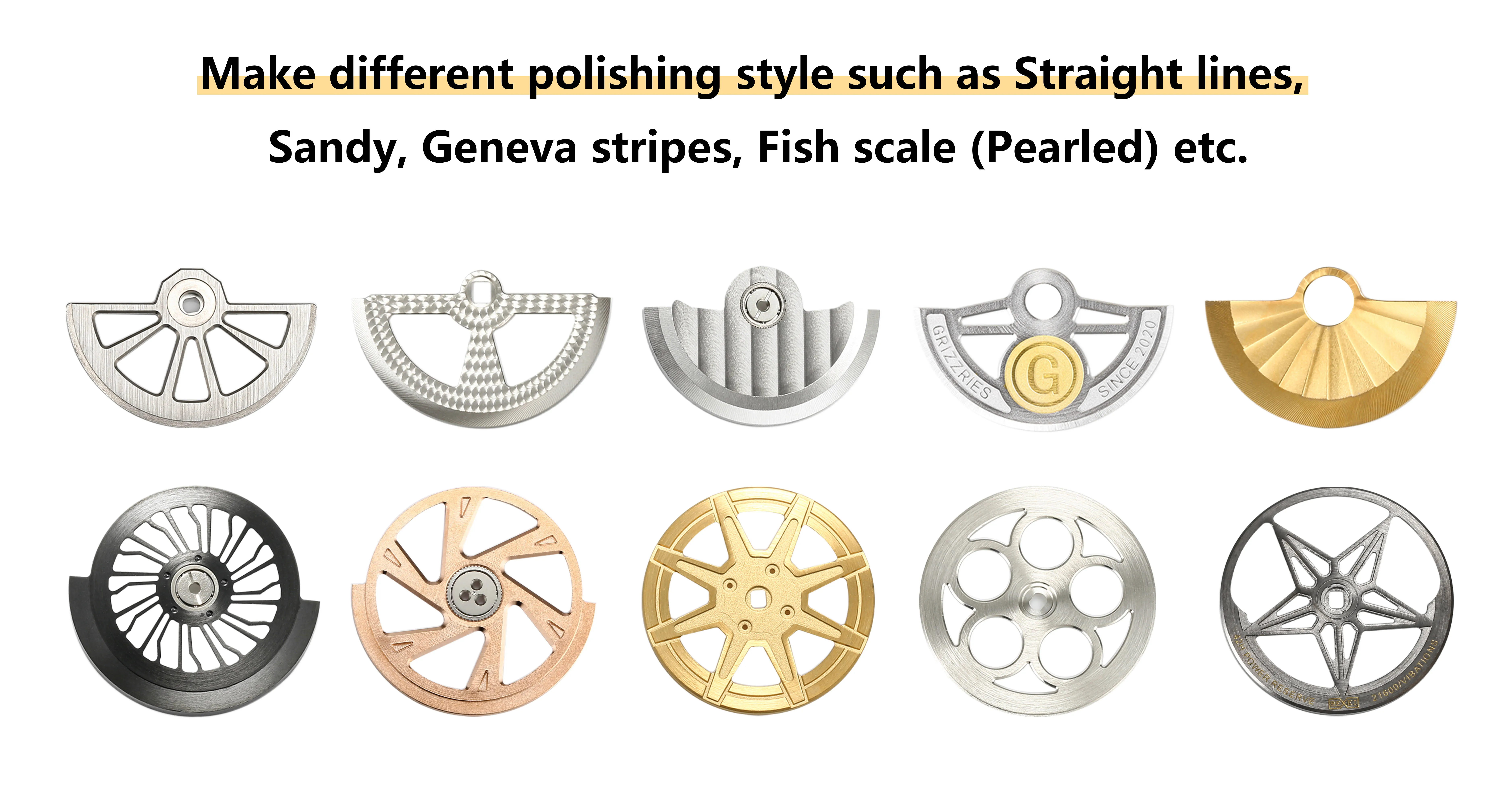 Sanyin Custom Design Brand Logo Automatic Watch Rotor For Nh35 Miyota ...