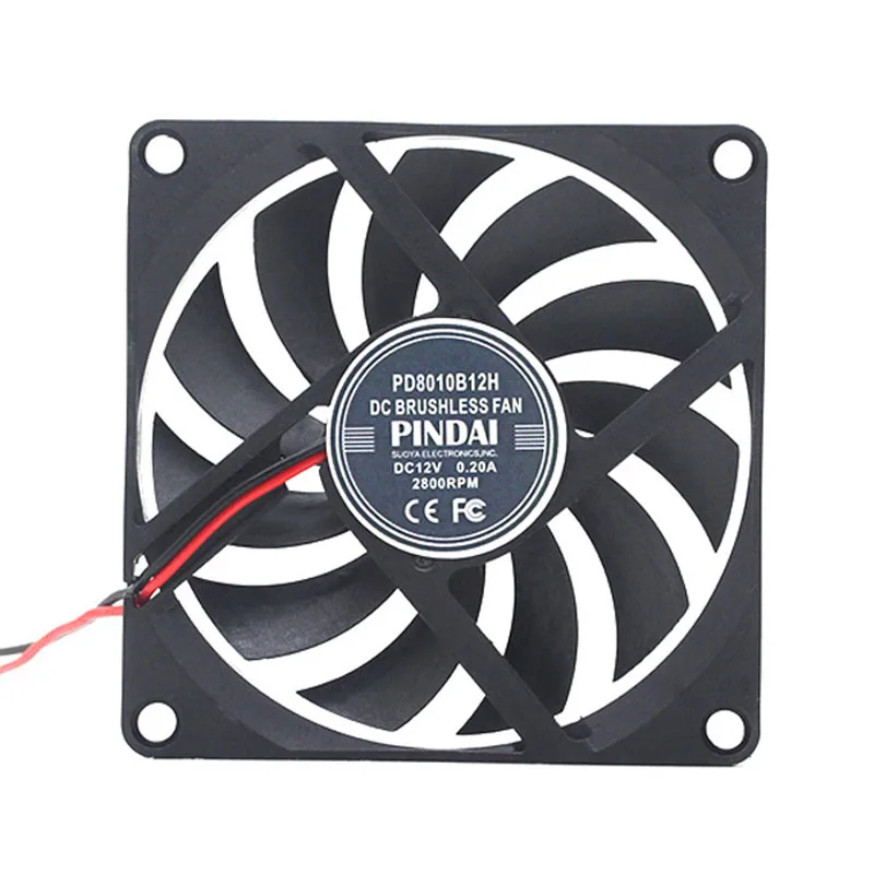 Pindai 8cm 8010 Double Ball Fan 24v Dc Ultra Thin Cooling Fan Cooler Rotary Dc Fan Brushless ...