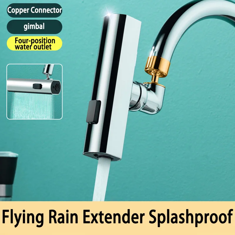 Pull-out Flying Rain Waterfall Faucet Multifunctional Splash-proof ...