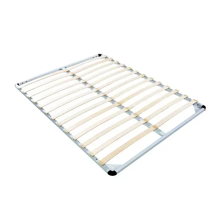 Upholstered Metal Frame Wooden Slat Single Double Queen King Size ...