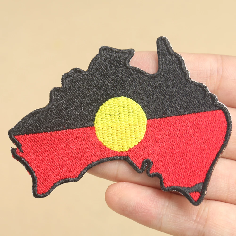 Australia Map Aboriginal Flag Embroidery Patches For Decorating Clothes ...