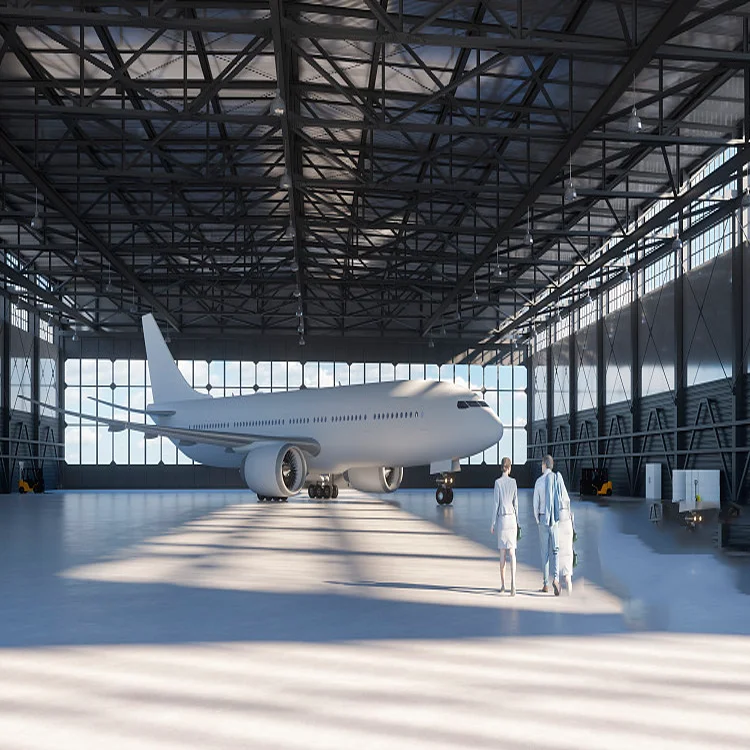 LF Structural Steel Roof Metal Frame Airplane Hangar Construction ...