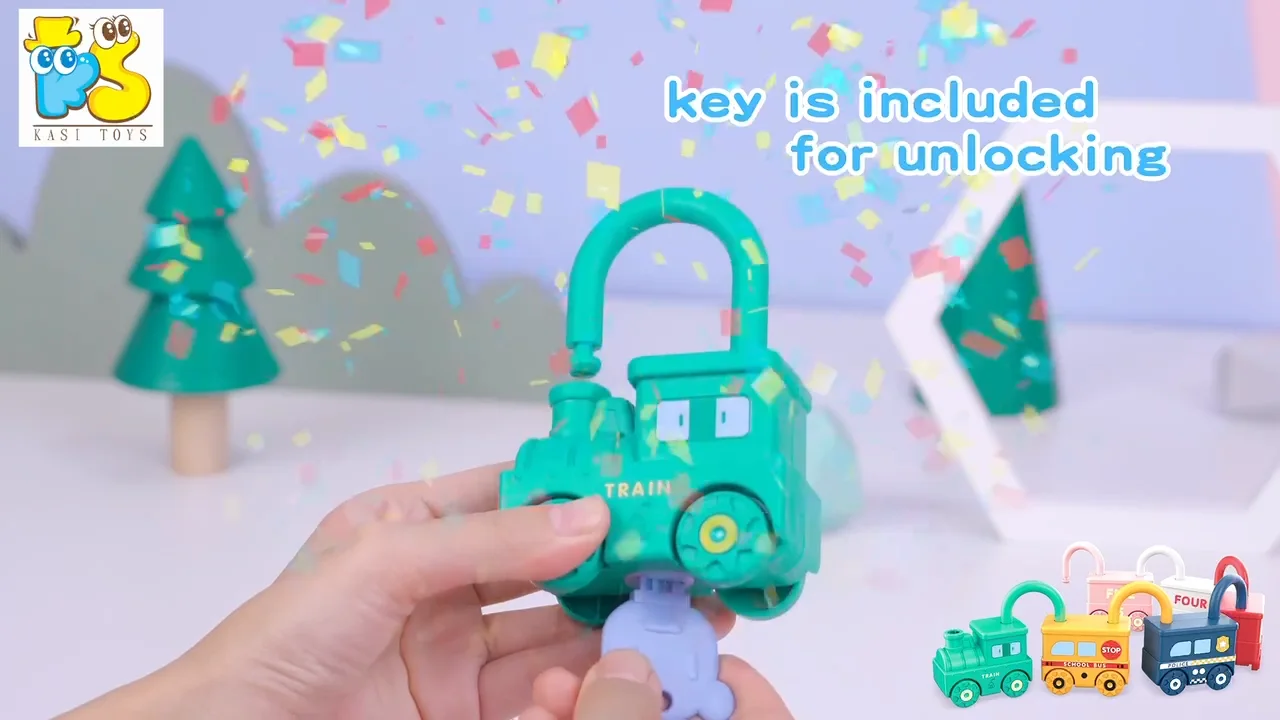 Kids Educational Digital Matching Key Toy Mentessori Lock Key Toy ...