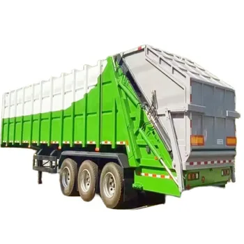 Semi Trailer Garbage Compactor Refuse Garbage Collect Waste Wagon ...