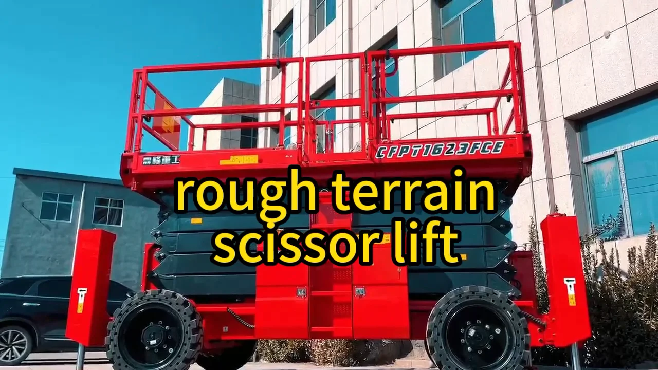 12m 16m Hydraulic Scissor Lift Big Wheel Small Mobile Man Diesel Rough ...