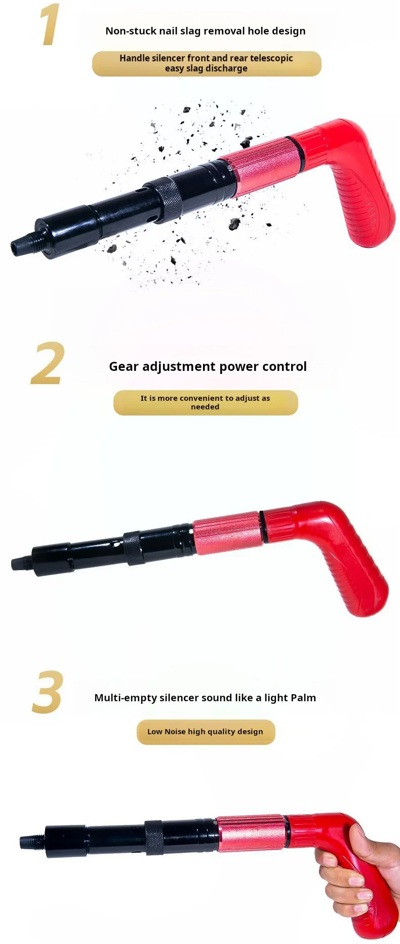 Nail Gun Silencer Wall Fastener - YINCHENG Manual Nailing Machine