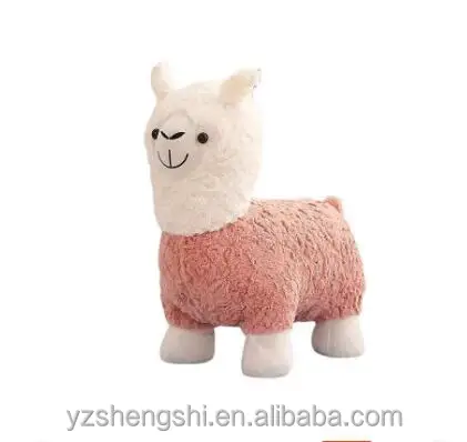 Colorful Practical Use Plush Lama Desk Toy Stuffed Alpaca Lazy Chair ...