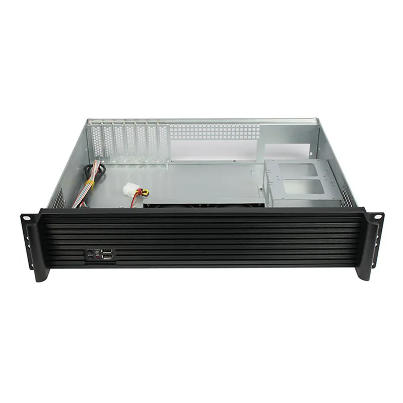 Aluminum Short 2U rackmount Server Chassis for ATX Board 1U Flex PSU ...