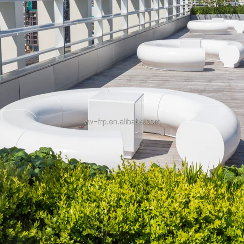 Outdoor Fiberglass Benches - Luxury Public Seating