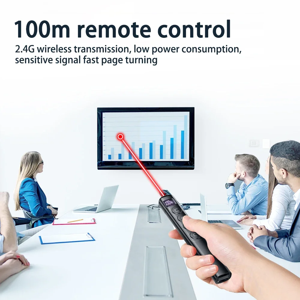 Vanshe Powerpoint Pen - Wireless Presenter with Laser Pointer
