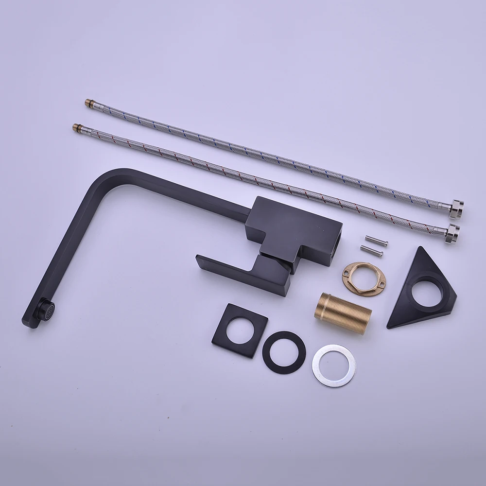 Modern Simple Pantry Water Tap Squared Fixed Kitchen Faucet Brass ...
