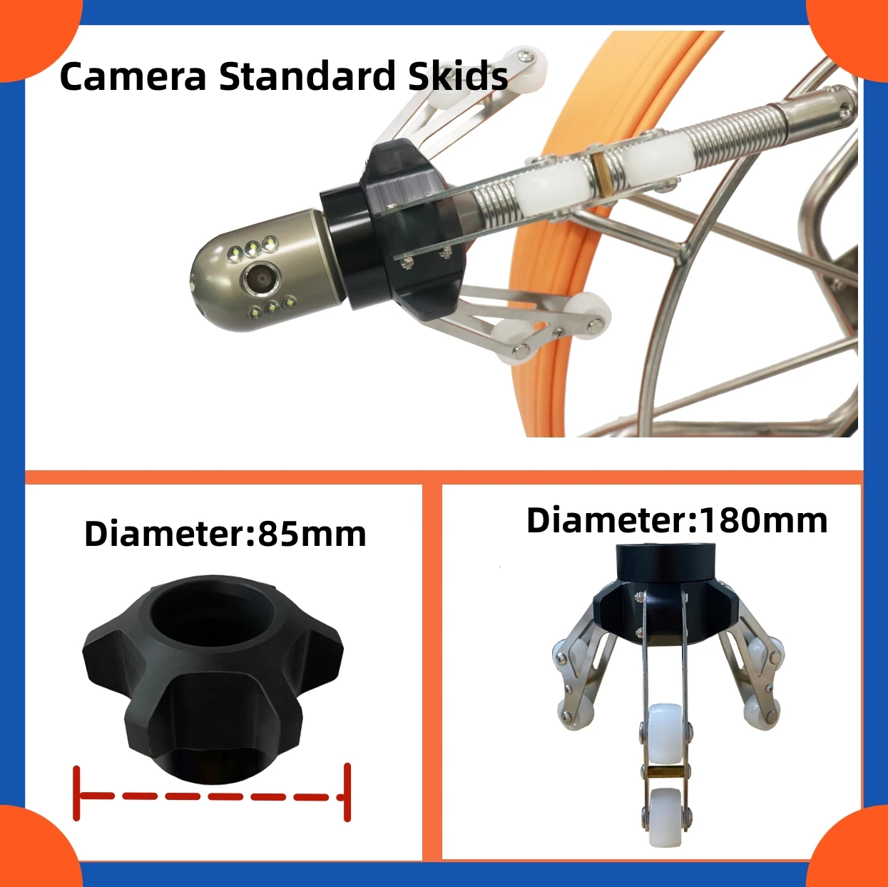 Vicam Waterproof 45mm Dual Lens Sewer Camera - 360° Rotation