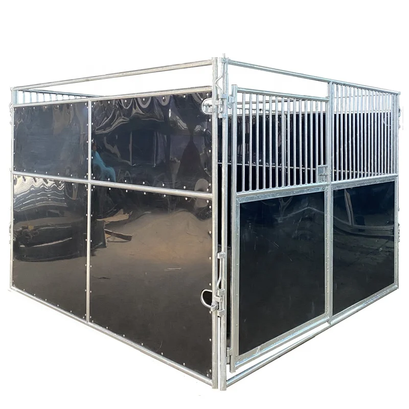 HDPE or PVC Infilled 3m X2.2m Galvanized Portable Horse Stables