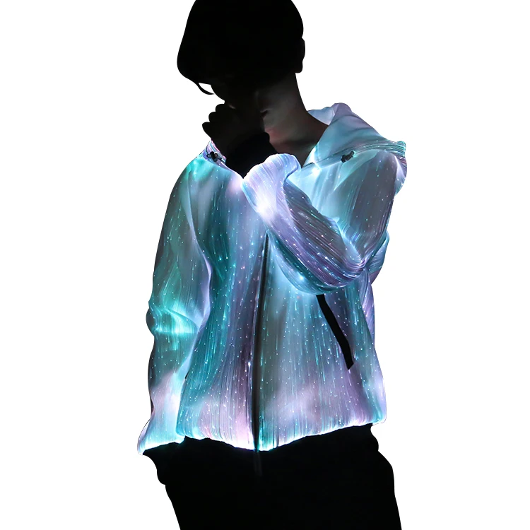 DJ Dance Show Nightclub Luminous costumes led light flashing jacket ...