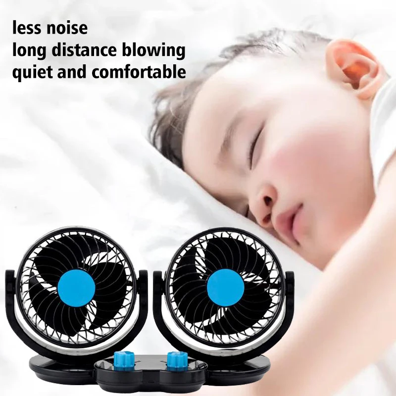 Double-head Switch Cooling Fan 360 Degree Rotation Three-speed ...