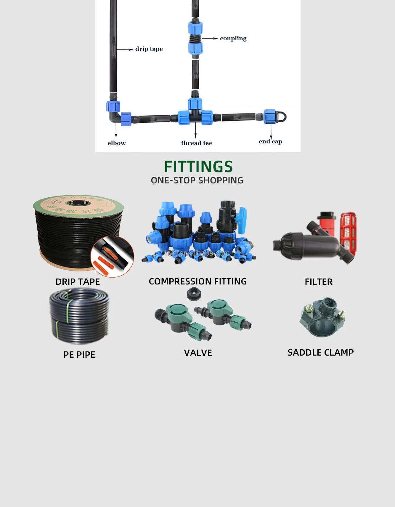 Plastic Drip Tape Fitting Agriculture Fitting for Farm Irrigation ...