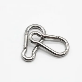 Stainless Steel Carabiner Hook Carbine Metal Spring Buckle Key Ring ...