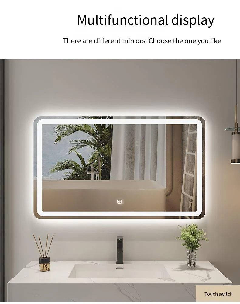 Modern Design Bathroom Led Mirror Custom Size Round Backlit Led Lighted ...