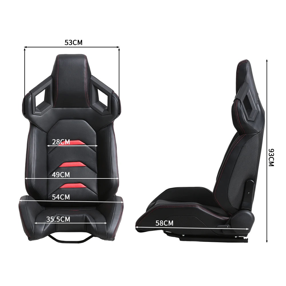 Luna Universal Racing Car Seat For Sport Car Simulator Bucket Seats ...
