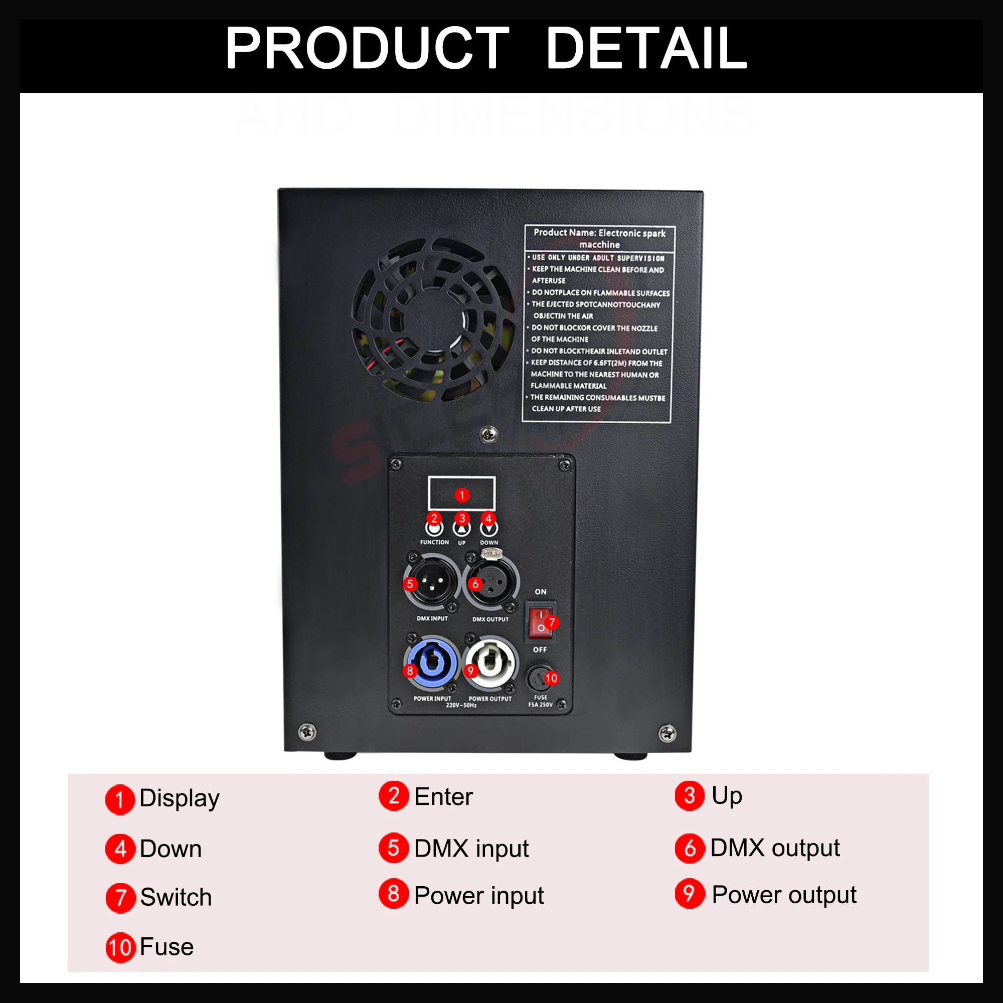 Siterui New Model 600w Spark Machine,Dmx512 Single Head Flower Spray ...