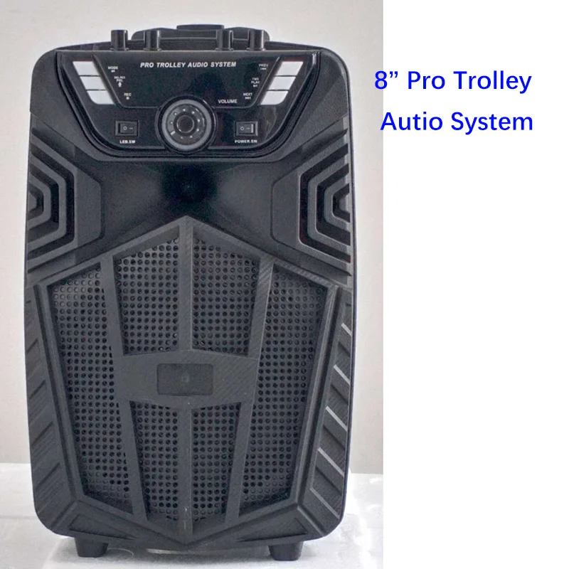 8" Pro Trolley Audio System Remote Control Speaker With Bt/usb/sd/aux ...