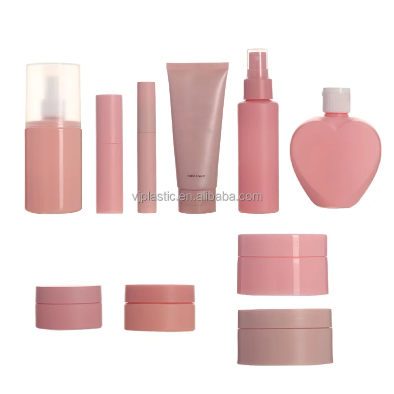 Luxury Pink Color Biodegradable Pla Pcl Cosmetic Bottle Sets Bottle ...